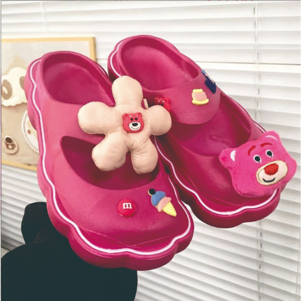 Jual Sandal Wanita Motif Bunga Wedges Wanita Kekinian Korea Fashion ...