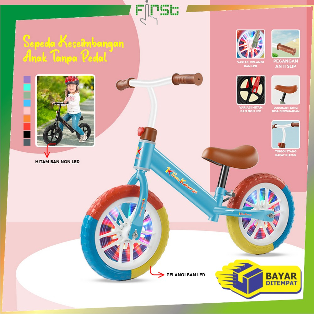 Jual FH-M341 Mainan Anak Sepeda Balance Bike Tanpa Pedal Anak Roda 2 / Sepeda Keseimbangan Push ...