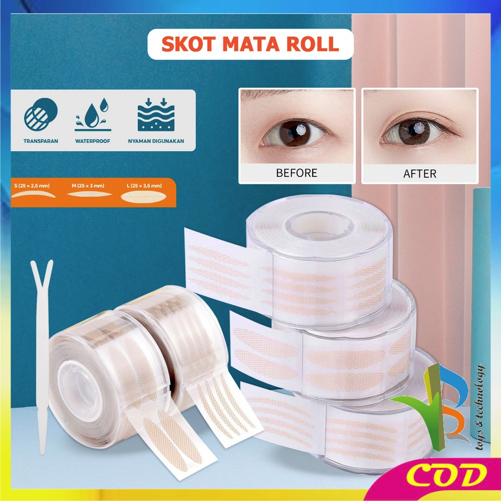 Jual RB-K147 Skot Mata Eyelid Tape Roll ISI 300 PASANG Scot Mata Jaring Skot Kelopak Mata ...