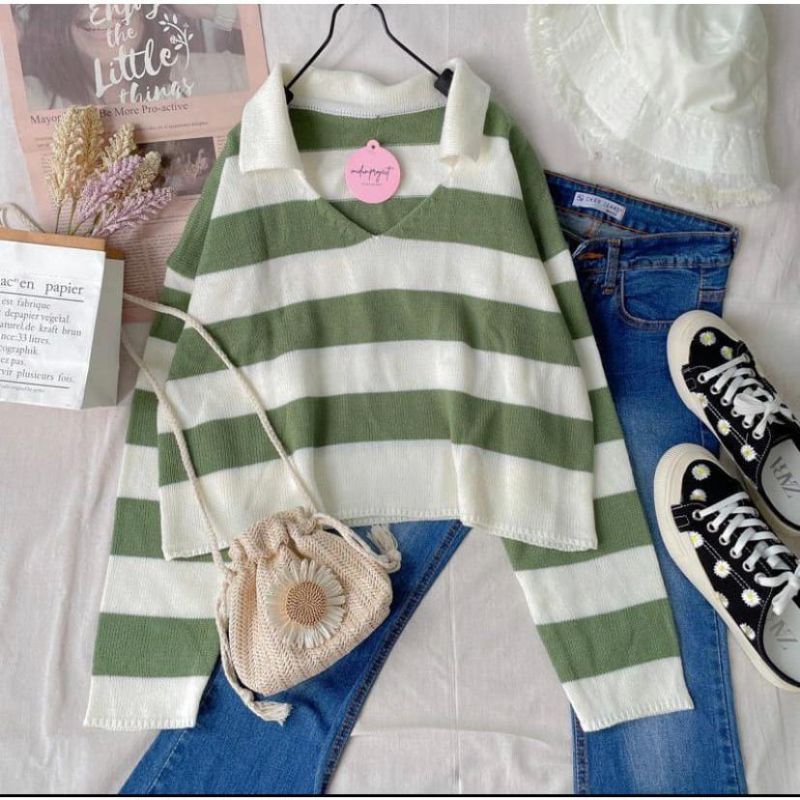 Jual (BISA COD) SWEATER FUJI RAJUT / OUTWEAR WANITA / RAJUT WANITA ...