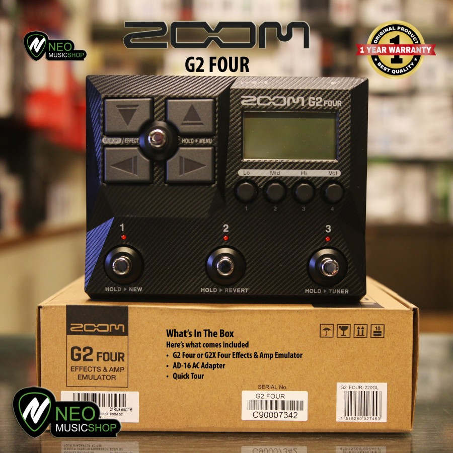Jual Zoom G2 FOUR Guitar Multi Effects Pedal Termasuk Adaptor | Shopee ...