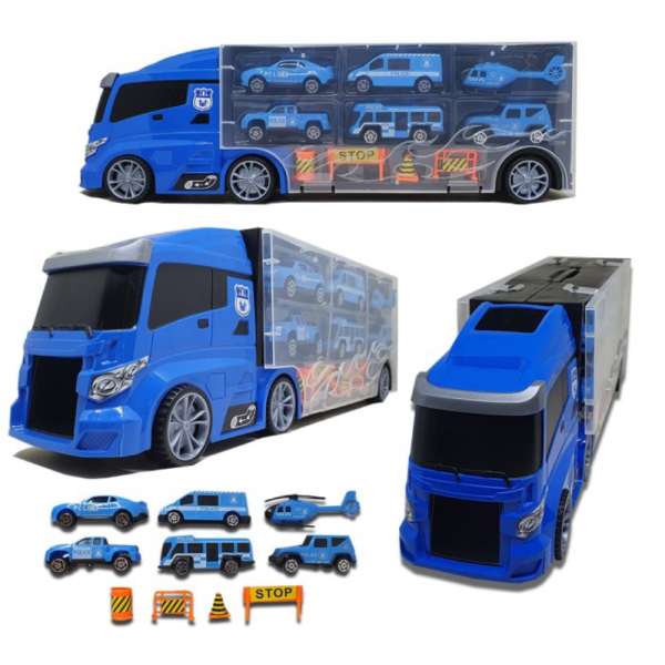 Jual Jual Mainan Mobil Truck Carry Isi Mobil Miniatur - polisi Diskon ...