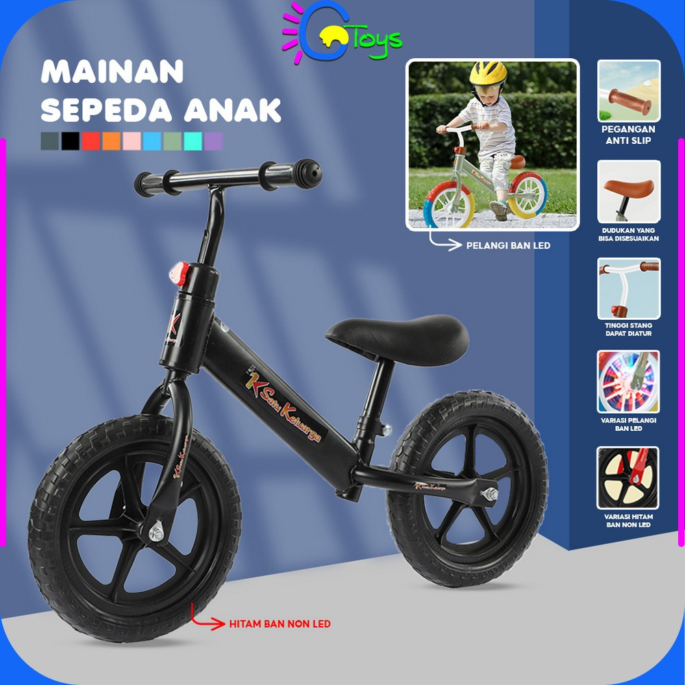 Jual CR-M341 Mainan Anak Sepeda Balance Bike Tanpa Pedal Anak Roda 2 / Sepeda Keseimbangan Push ...