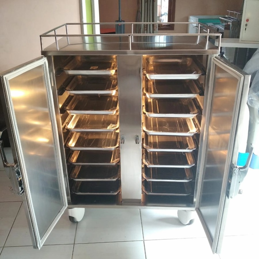 Jual Food trolly 16 susun stainless / troli makan 16 susun / Food ...