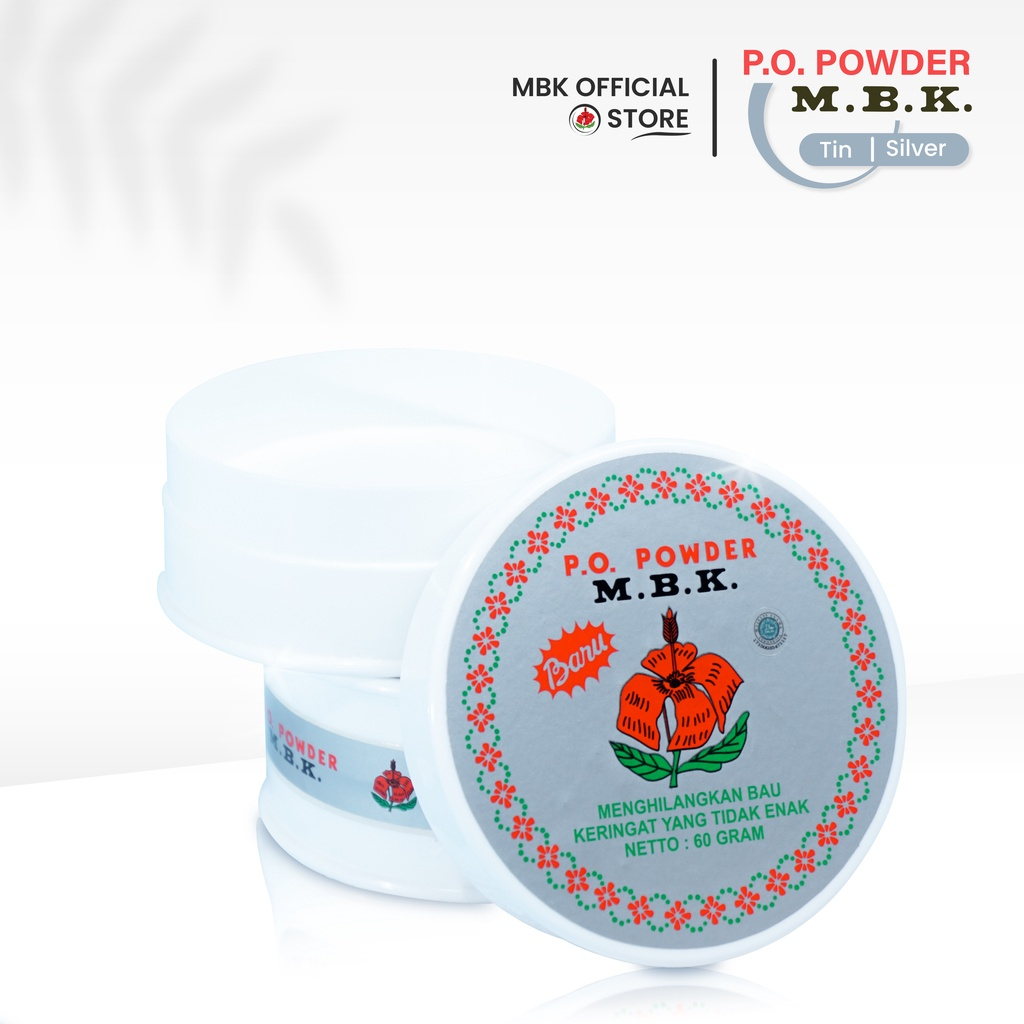 Jual MBK Powder Bedak Ketiak Tin Putih & Silver 60gr - Deodorant Menghilangkan Bau Keringat ...