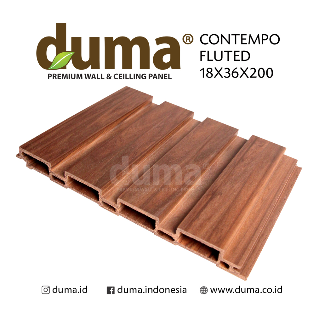 Jual DUMA® PANEL WPC TIPE CONTEMPO FLUTED 18x36x200 PANJANG 3 METER ...