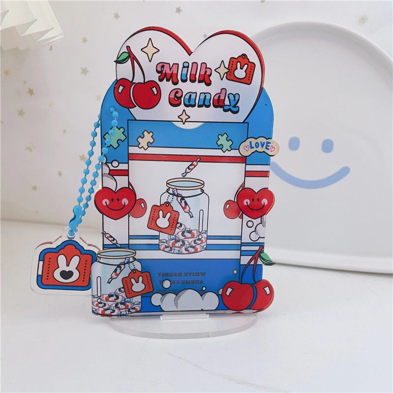 Jual Acrylic photo card holder Cherry candy milk love standee photo ...