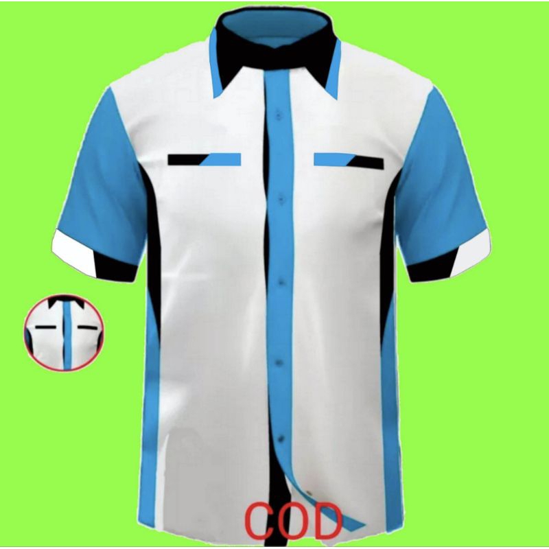 Jual kemeja seragam kerja kombinasi pria wanita | Shopee Indonesia