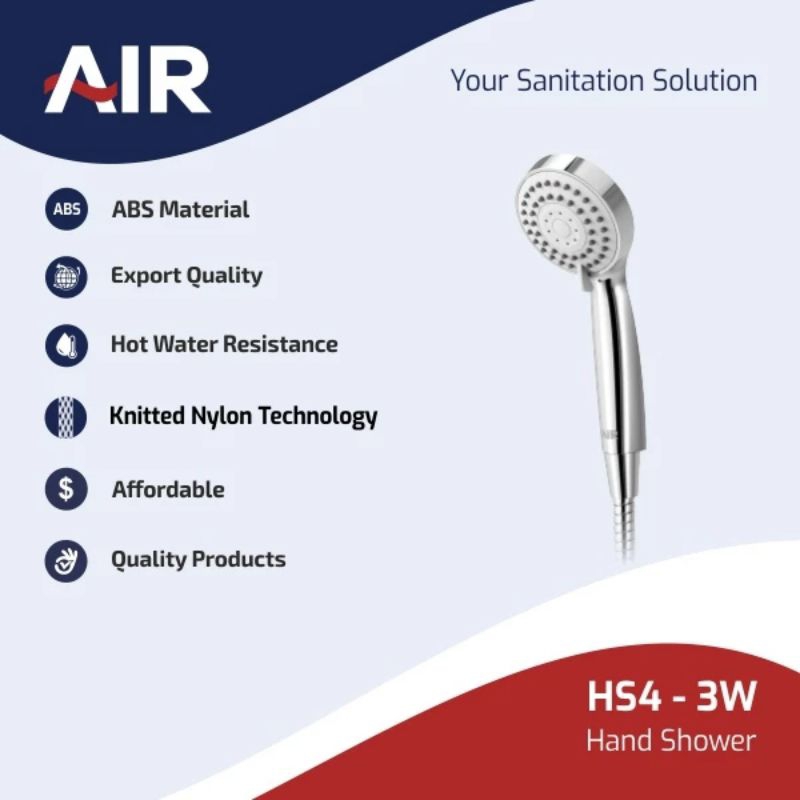 Jual HAND SHOWER MERK AIR TYPE HS4 - 3W | Shopee Indonesia