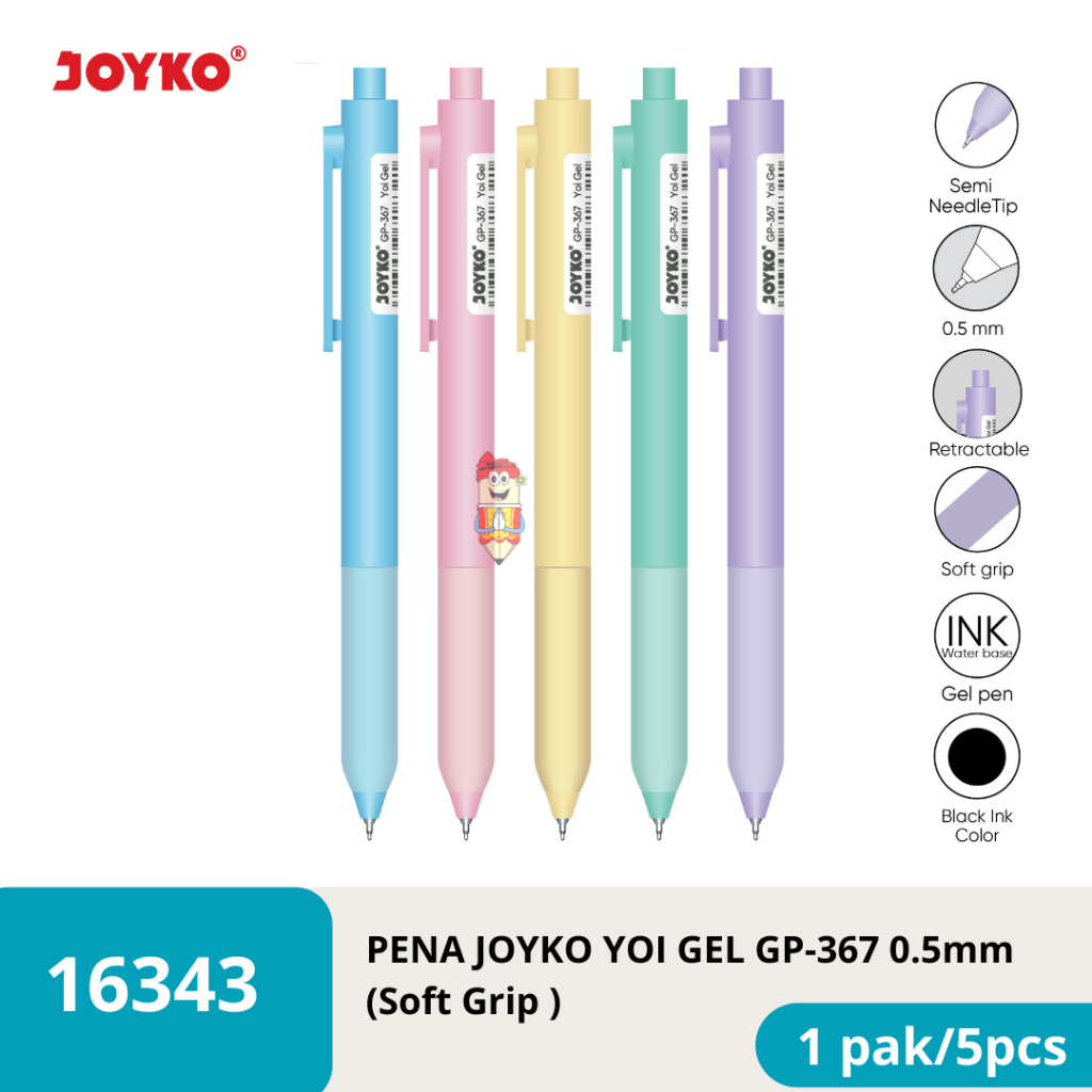Jual Gel Pen Pulpen Pena Joyko GP-367 Yoi Gel 0.5 mm | Shopee Indonesia