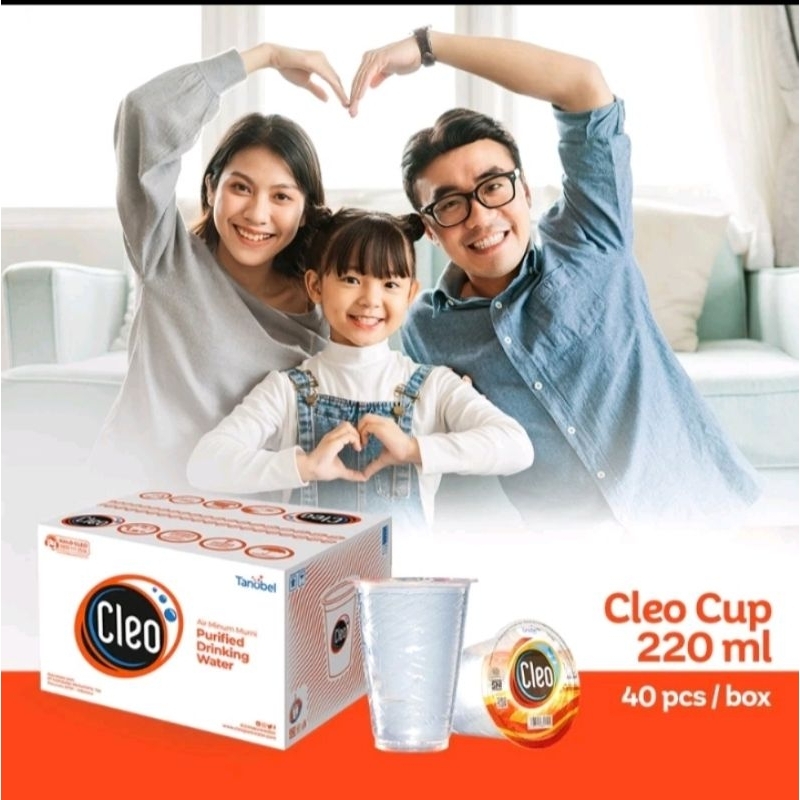 Jual CLEO GELAS AIR MINERAL 220ml x 40 GELAS | Shopee Indonesia