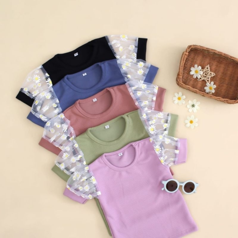 Jual DAISY Top Mix Tulle Import Atasan Anak PEREMPUAN Bahan Tiffany ...