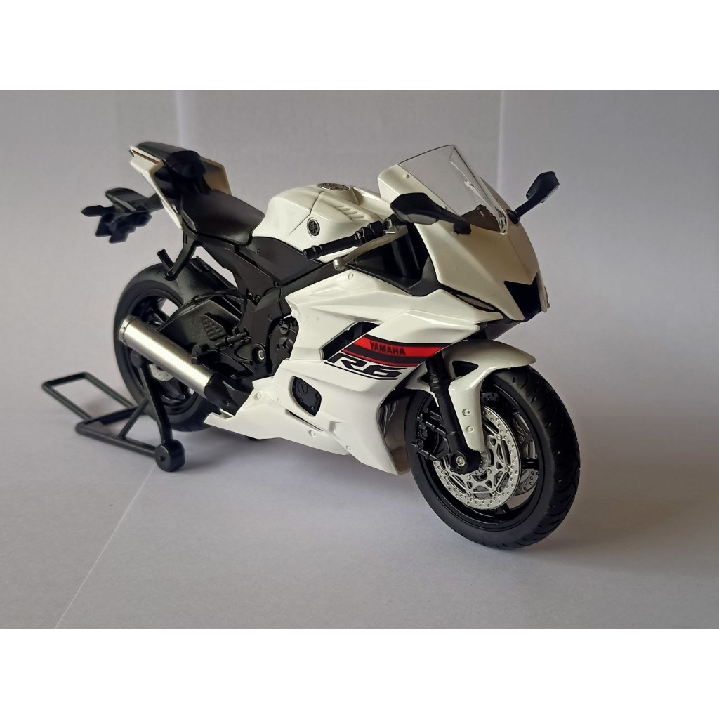Jual Diecast Motor Yamaha YZF-R6 putih miniatur motor sport welly 1:12 ...