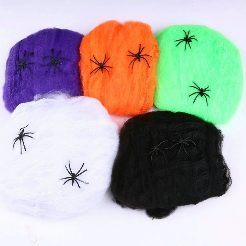 Jual Dekorasi Jaring Laba-Laba Halloween Spider Web | Shopee Indonesia