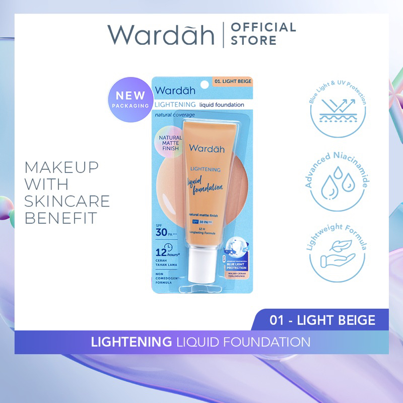 Jual Wardah lightening liquid foundation | Shopee Indonesia