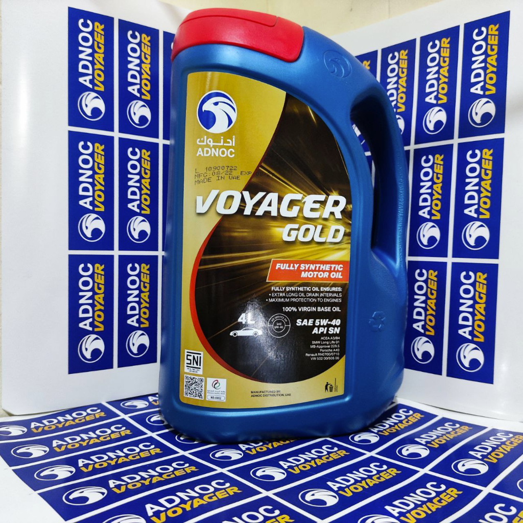 Jual ADNOC VOYAGER GOLD 5W40 5W-40 API SN 4 LITER | Shopee Indonesia