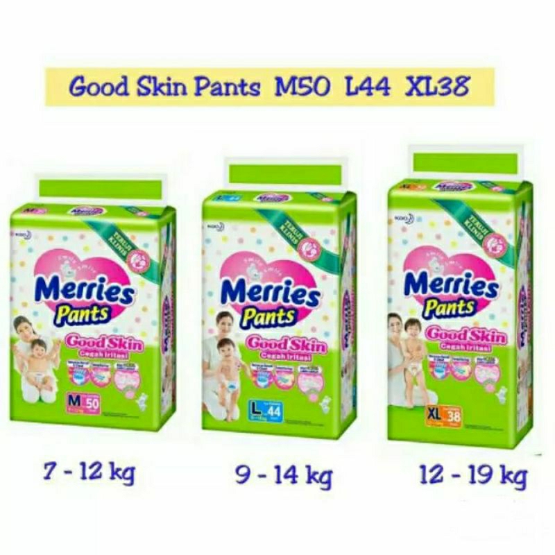 Jual Merries Pants Good Skin ukuran Jumbo M50 / L44 / XL38 | Shopee ...