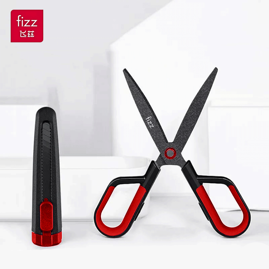 Jual Fizz FZ21213-R 2 in 1 Gunting & Cutter Multifunction Scissor Stainless | Shopee Indonesia