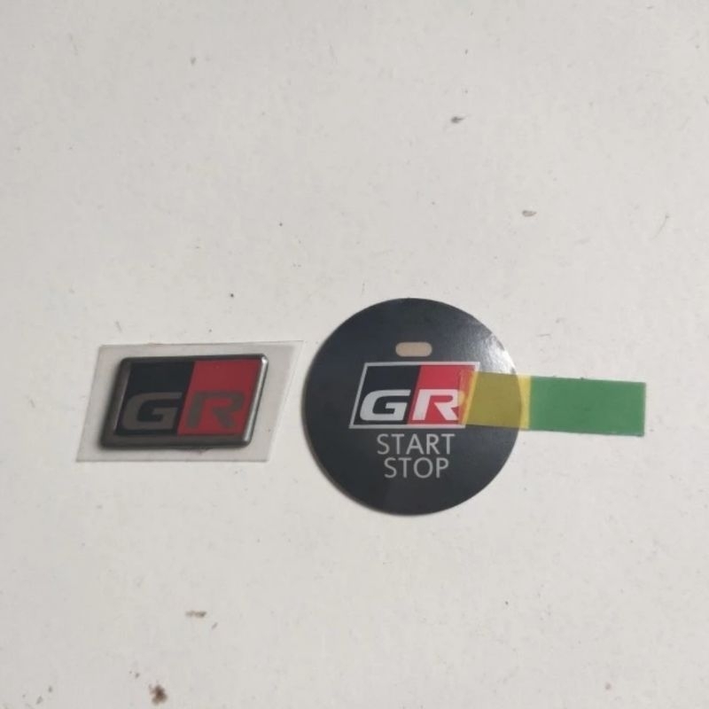 Jual emblem GR stir emblem GR engine start stop Fortuner Yaris raize ...