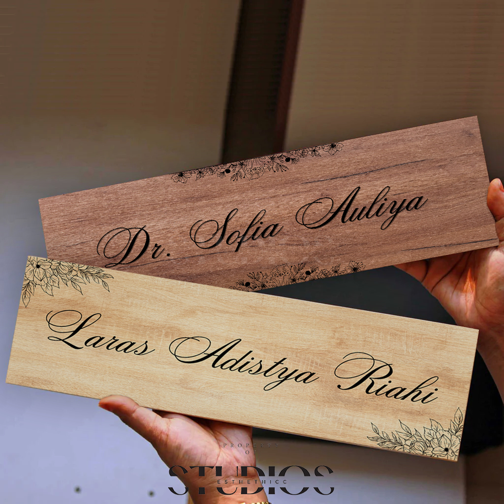 Jual #DOOR01 NAME SIGN WOOD DOOR CUSTOM PINTU FAMILY TANDA NAMA WELCOME ...