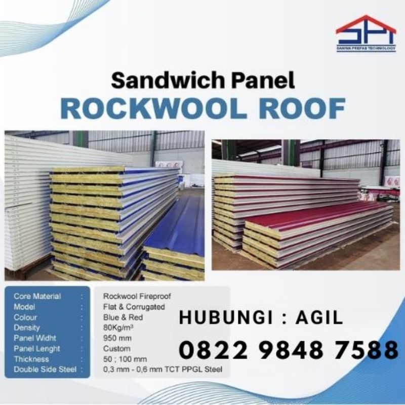 Jual Sandwich Panel Rockwool Atap | Shopee Indonesia
