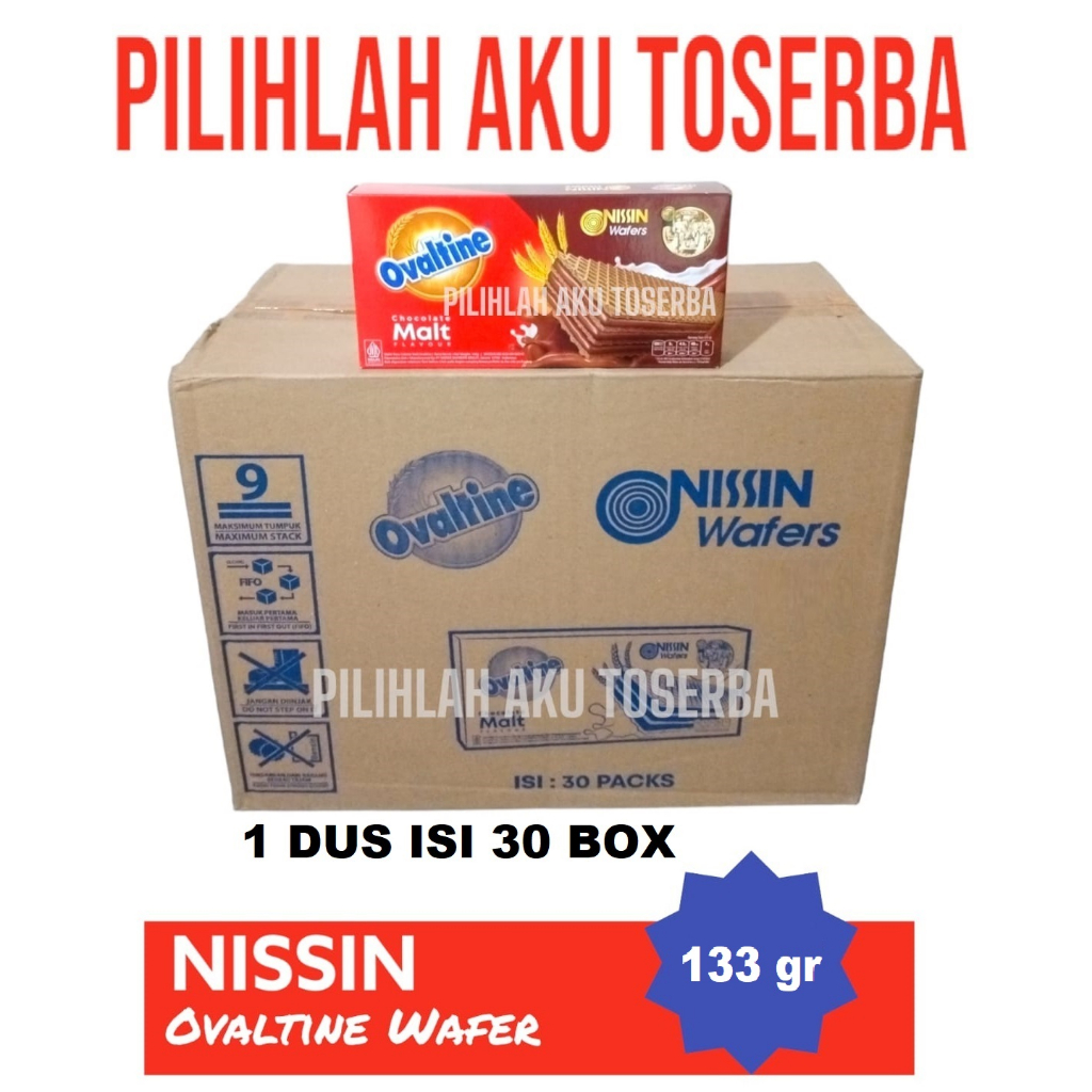 Jual Nissin OVALTINE WAFER CHOCOLATE Malt 133 gr - ( HARGA 1 DUS isi 30 ) | Shopee Indonesia