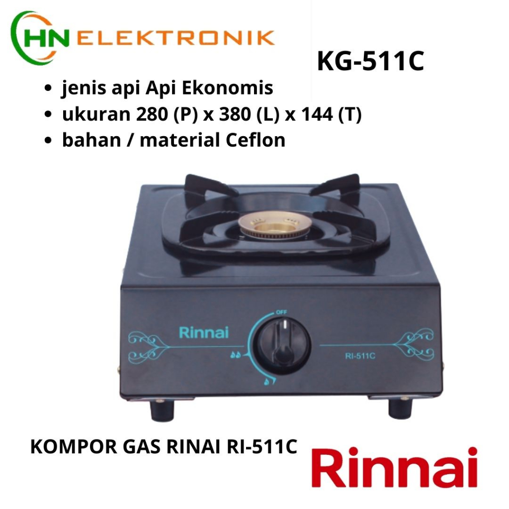 Jual KOMPOR RINNAI RI 511 C 1 TUNGKU | Shopee Indonesia