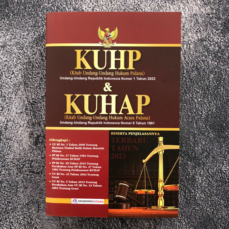 Jual KUHP (UNDANG-UNDANG RI NO.1 TAHUN 2023) & KUHAP (UNDANG-UNDANG RI ...