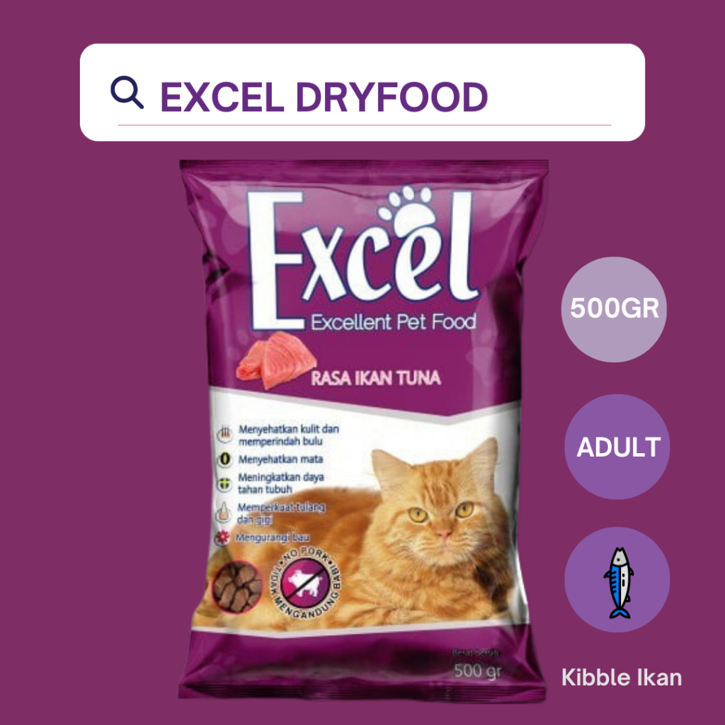 Jual Excel Cat Dry Food 500Gr All Stages | Shopee Indonesia