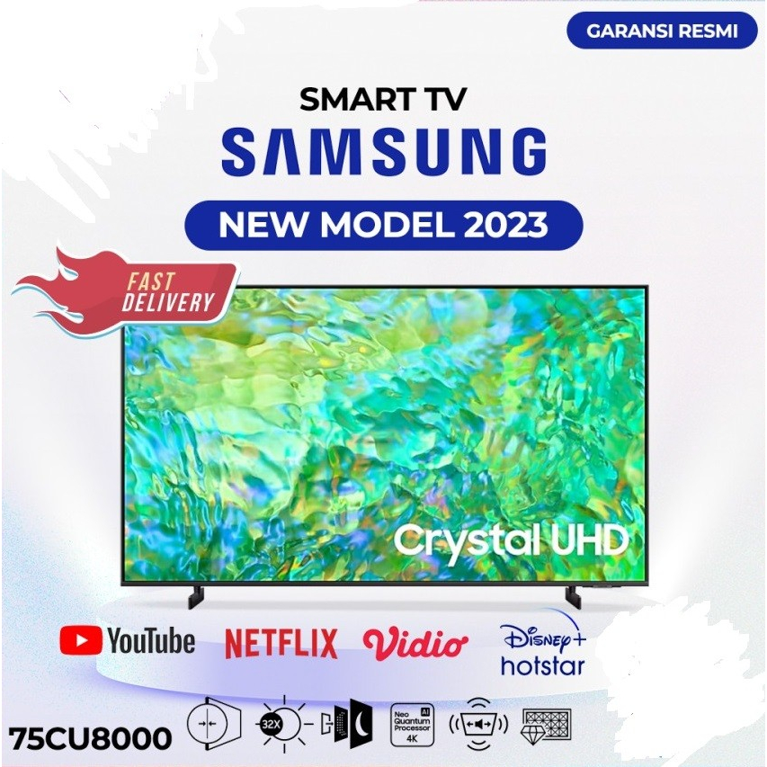Jual SAMSUNG 75CU8000 CRYSTAL 4K UHD SMART TV 75 Inch UA75CU8000KXXD | Shopee Indonesia