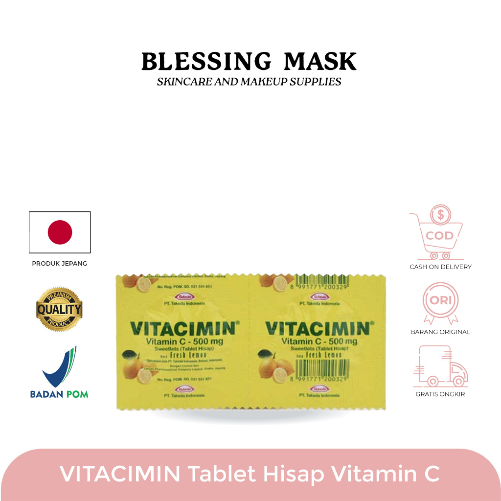 Jual Vitacimin Vitamin C 500mg | 1strip - 2 tablet | Shopee Indonesia