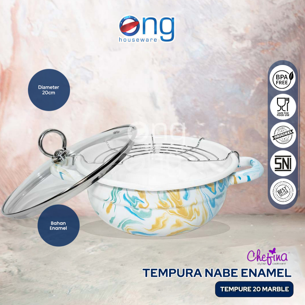 Jual ONG Houseware - Panci Masak Goreng Enamel Tempura Nabe 20cm ...