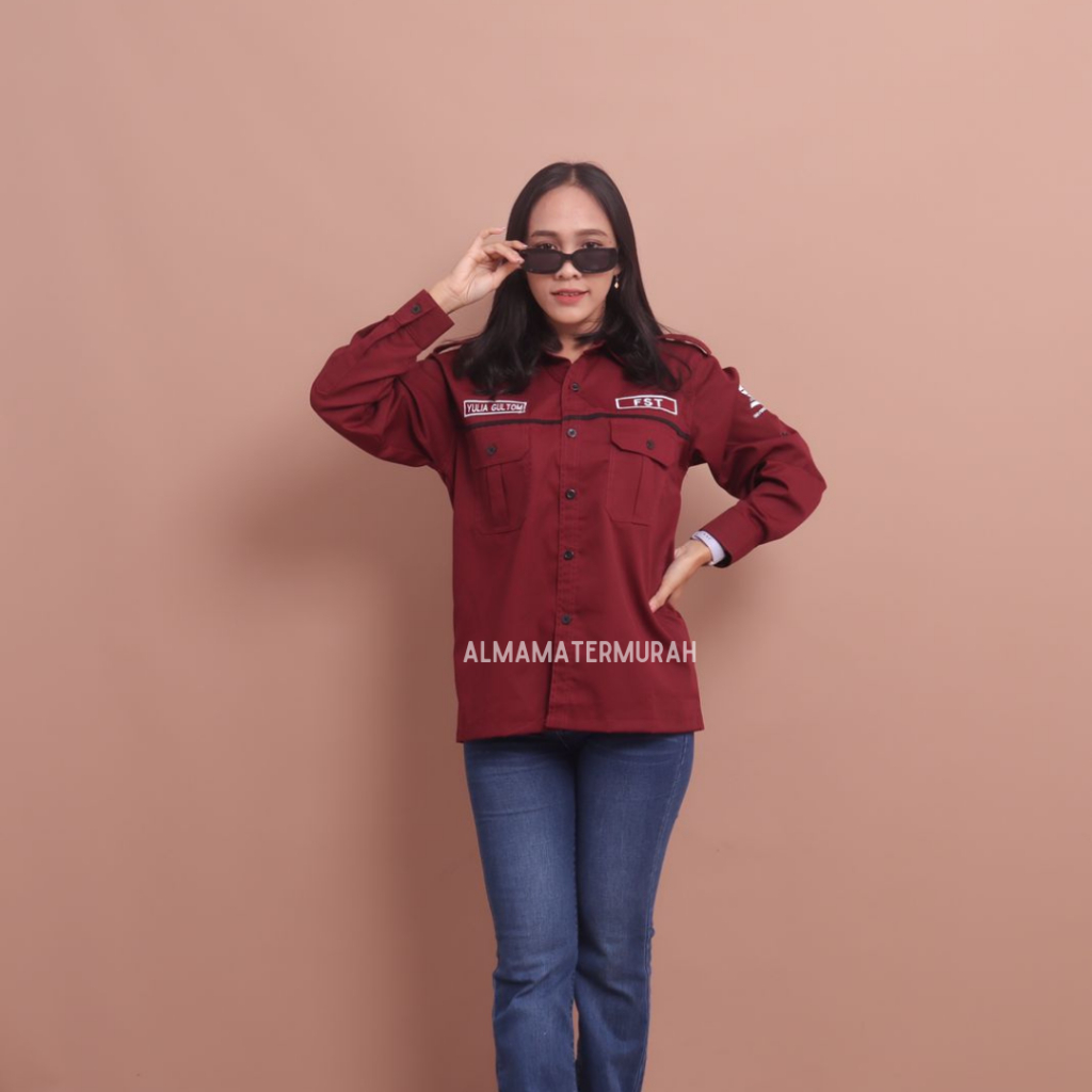 Jual PRE ORDER Kemeja PDH UNIVERSITAS TERBUKA (Bordir Punggung "Cyber ...