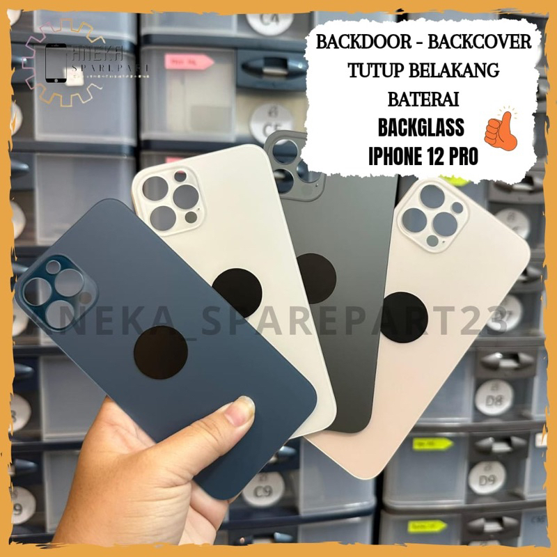 Jual backglass BACKGLASS backdoor IP 12 PRO cover belakang tutup casing ...