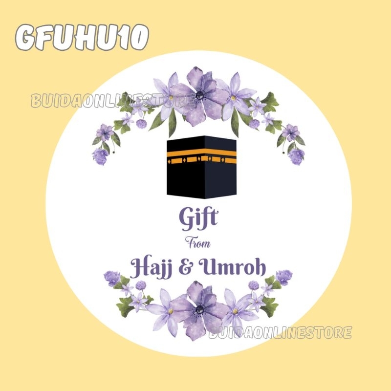 Jual Sticker stiker label Gift From Hajj & Umroh Hangtag dekorasi ...