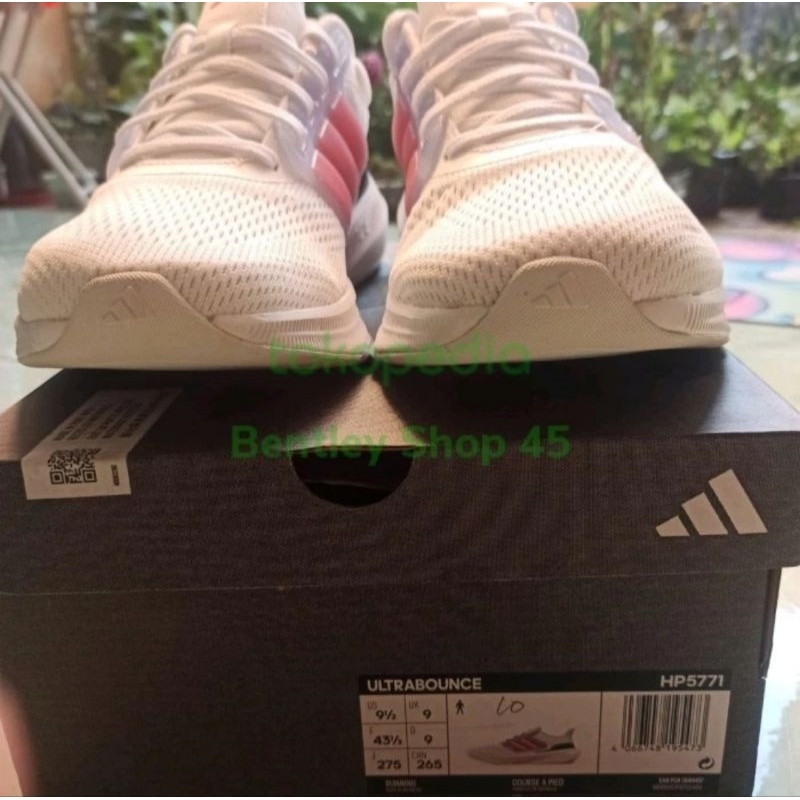 Jual adidas RUNNING ultrabounce shoes HP5771 sepatu lari pria putih ...