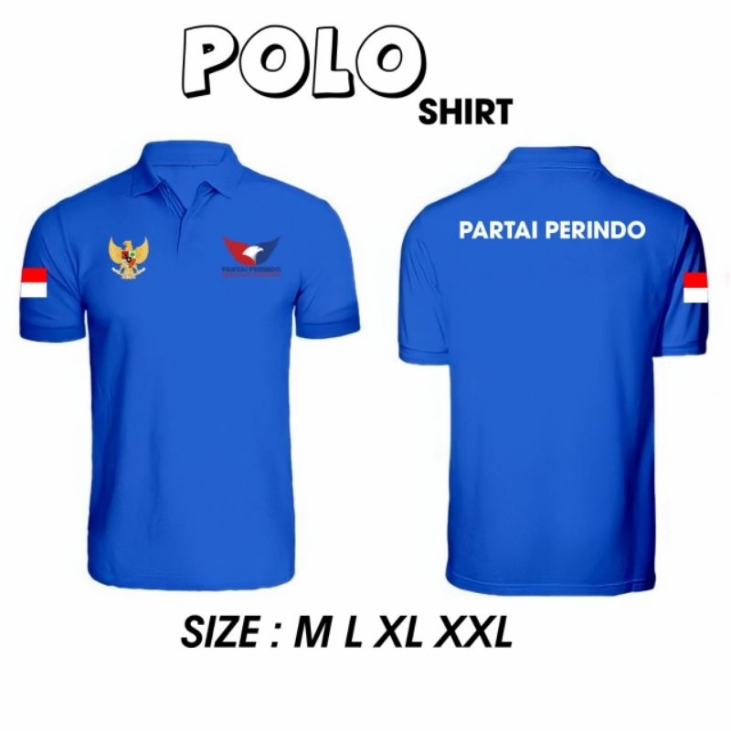 Jual KAOS POLO KERAH PARTAI PERINDO PERSATUAN INDONESIA || TSHIRT ...