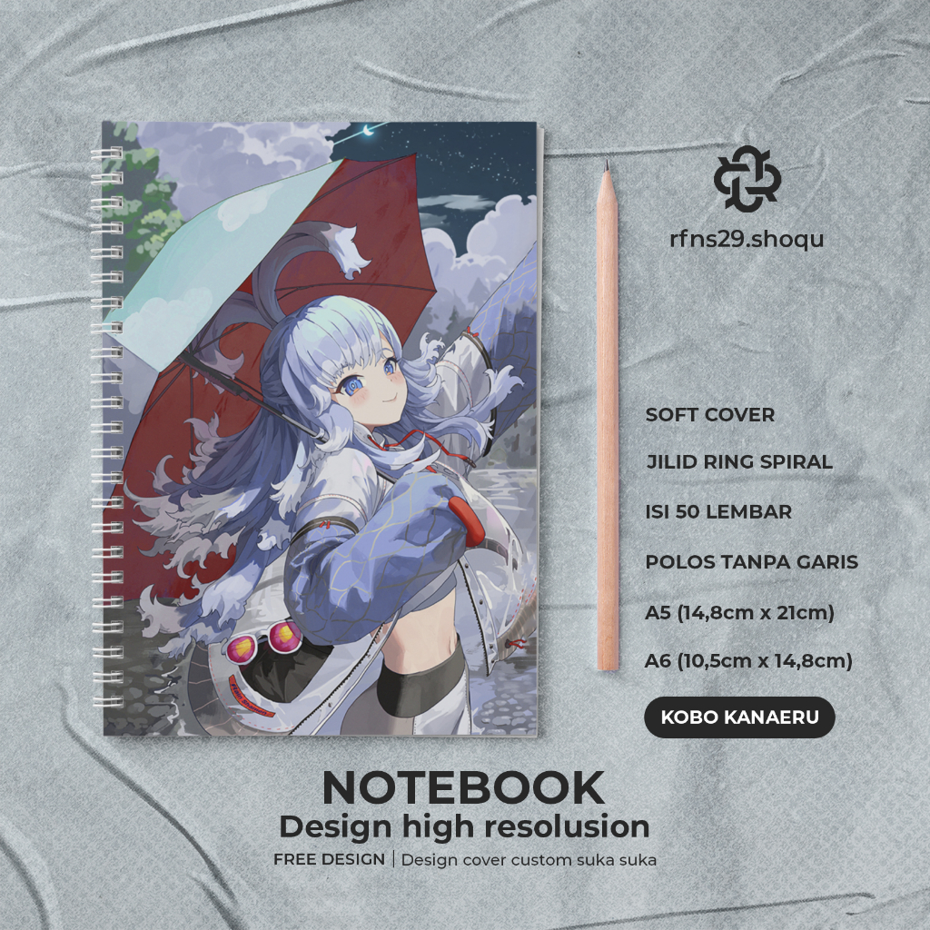Jual Buku Diary | Hololive ID | Vtuber | Kobo DLL | Aesthetic | Note Ring Spiral Book | NoteBook ...