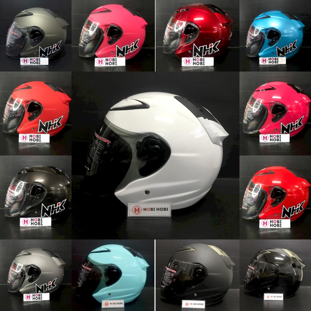 Jual HELM NHK R6 SOLID HALF FACE POLOS R-6 R 6 | Shopee Indonesia