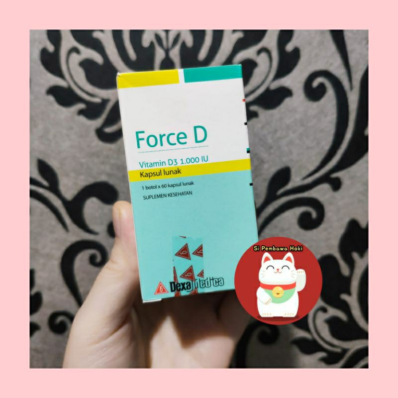 Jual FORCE D VITAMIN D3 1000 IU KEMASAN BOTOL 60 KAPSUL | Shopee Indonesia