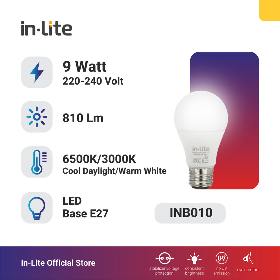 Jual Lampu LED InLite Bohlam Value INB010 3W 7W 12W 18 Watt READY MANADO | Shopee Indonesia