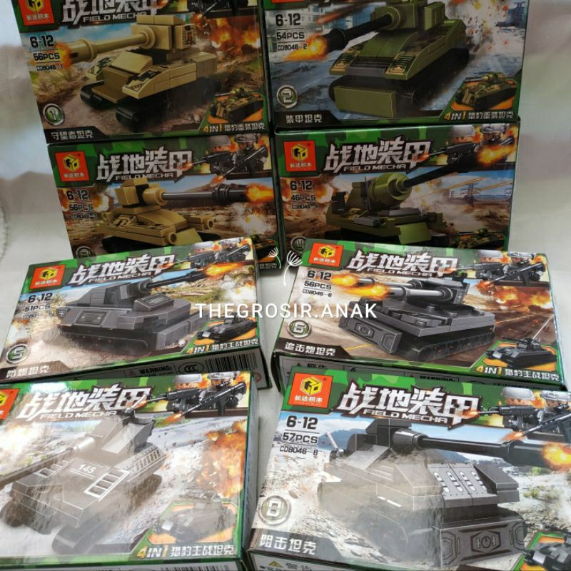 Jual TGA Block Field Mecha 4in1 Mainan DIY Bricks Balok Susun Tank ...