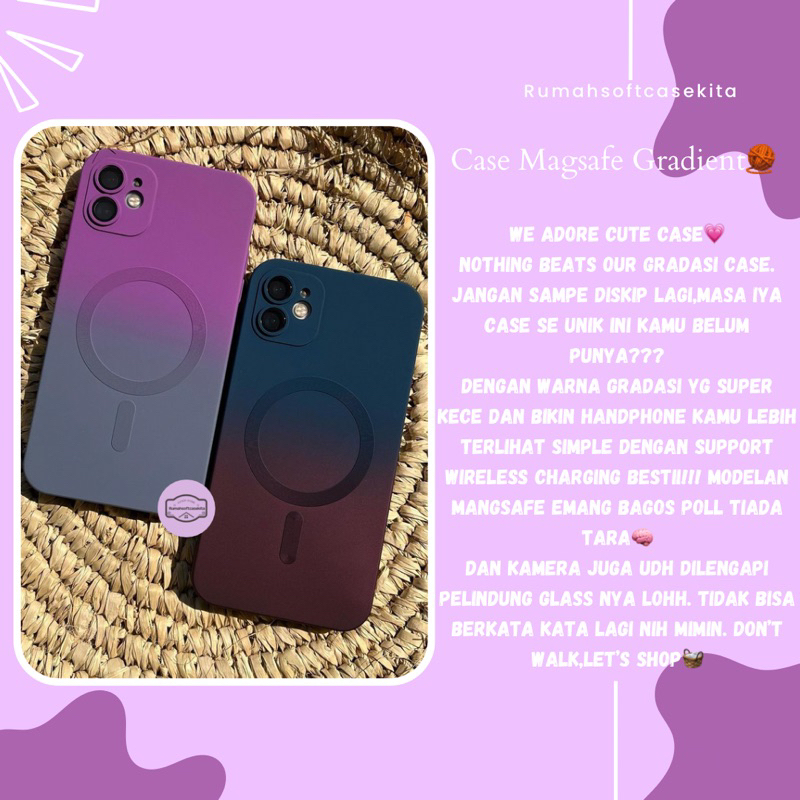 Jual CASE GRADIENT MAGSAFE IPHONE FULLCOVER X/XS XR XSMAX 11 11PRO ...