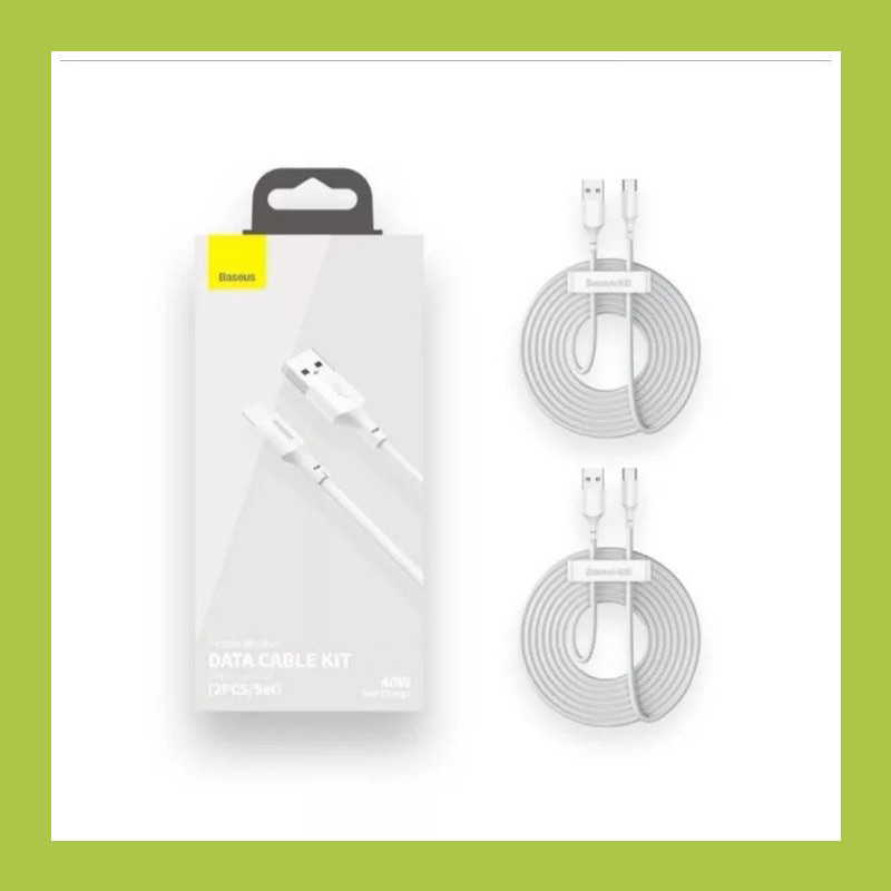 Jual Baseus Simple Wisdom Data Cable Kit USB to Type-C 5A (2PCS/Set 1 ...