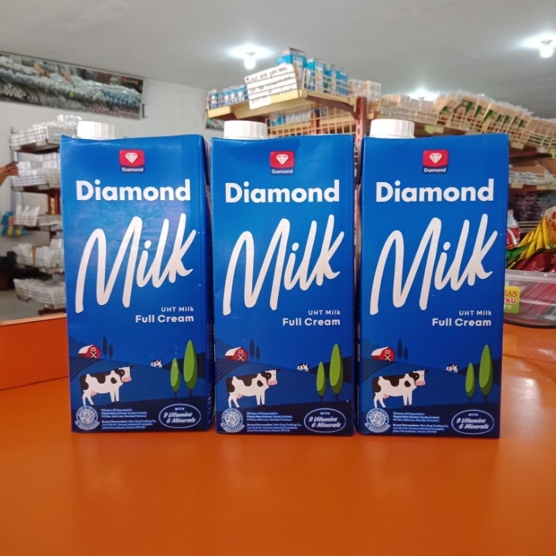Jual Susu Uht Diamond 1liter susu uht full cream Uht diamond milk ...