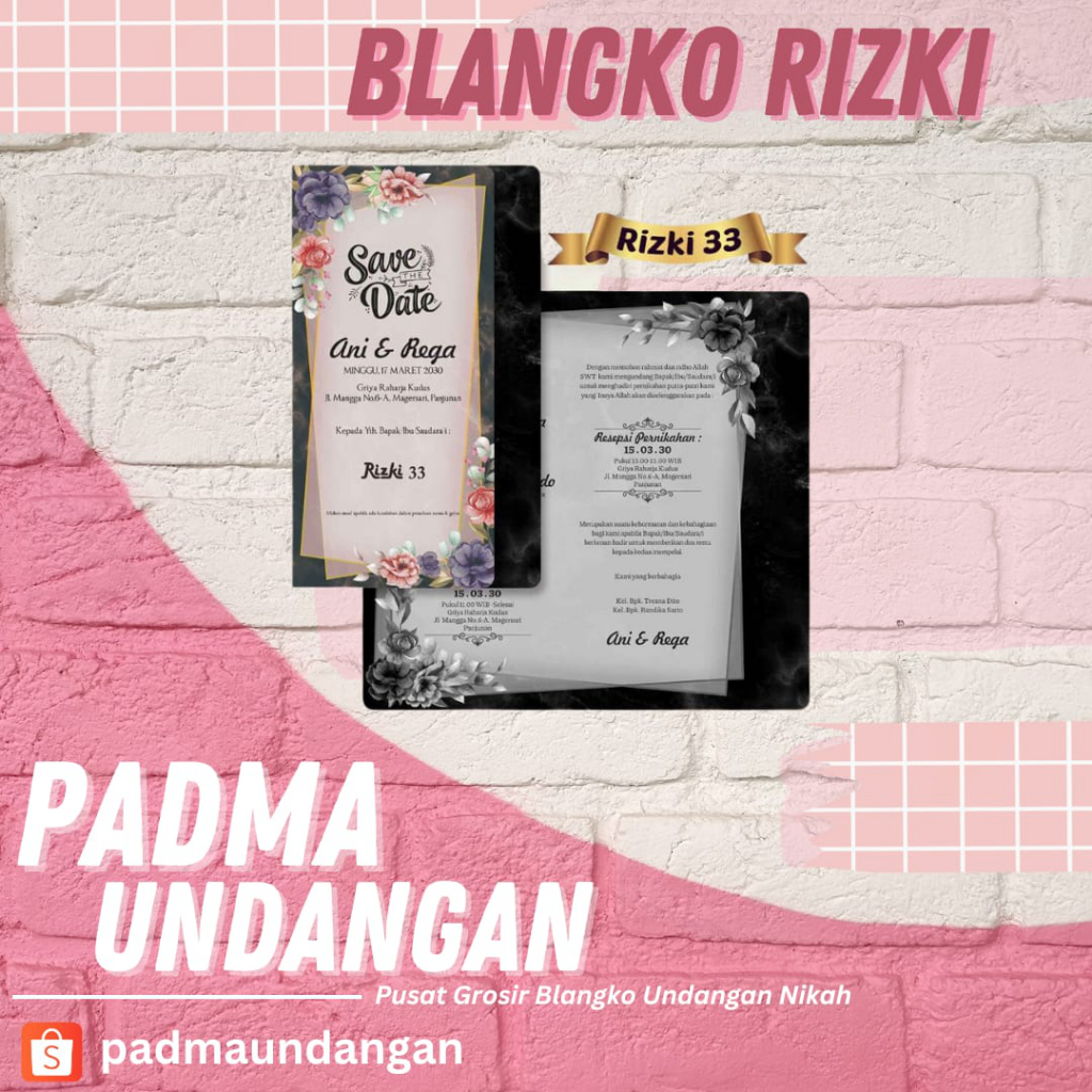 Jual Blangko Undangan Rizki 33 | Pusat Grosir Blangko | Padma Undangan ...