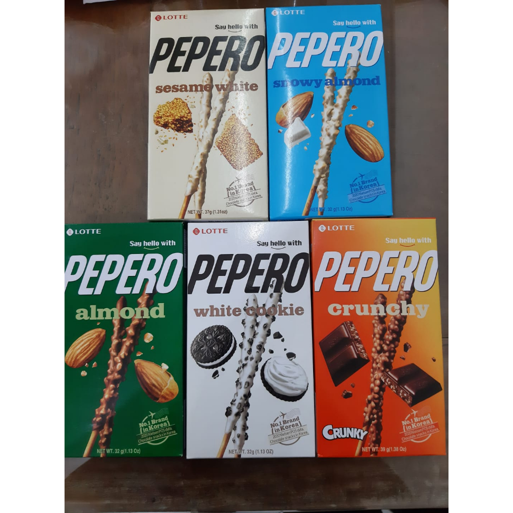 Jual Lotte PEPERO Almond/ Pepero White Cream/ Pepero Snowy Almond ...