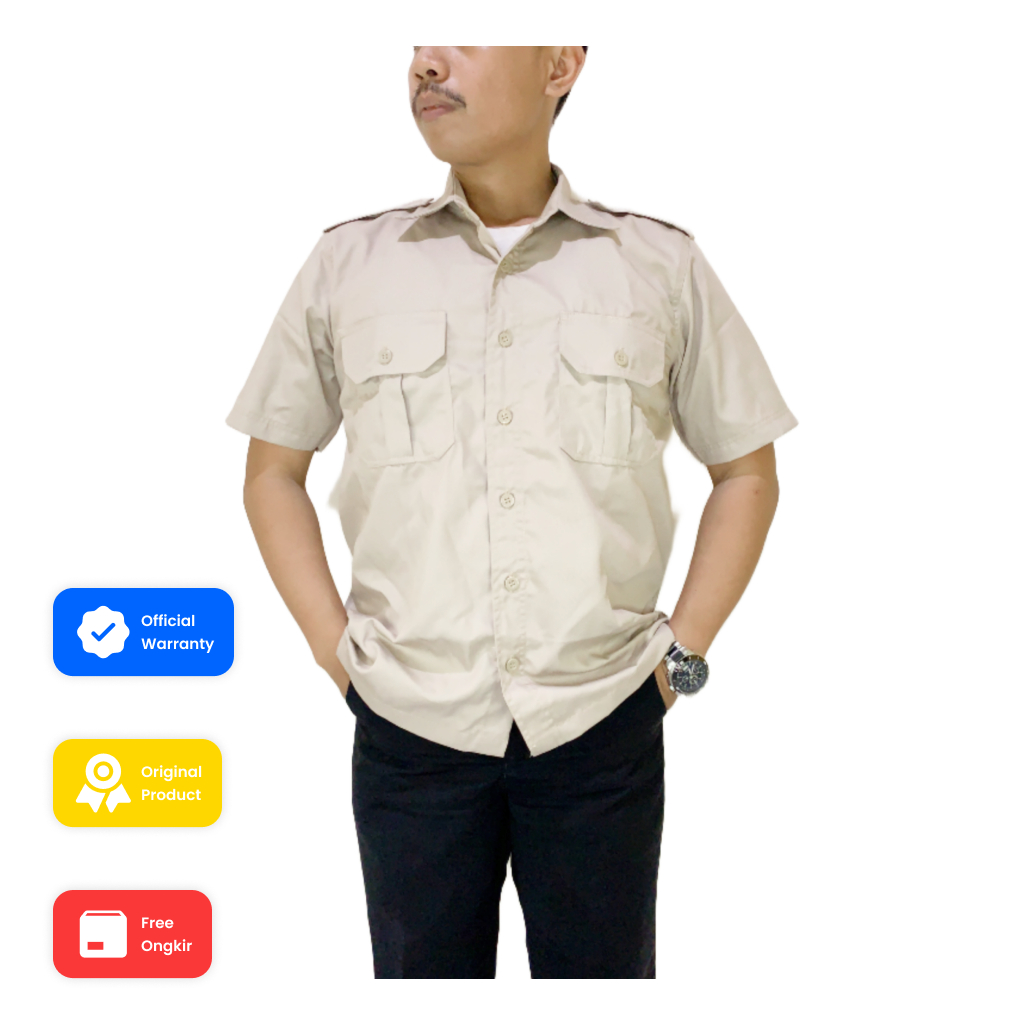 Jual Kemeja PDH Hitam PDH PDL Lengan Pendek Baju Seragam Atasan ...
