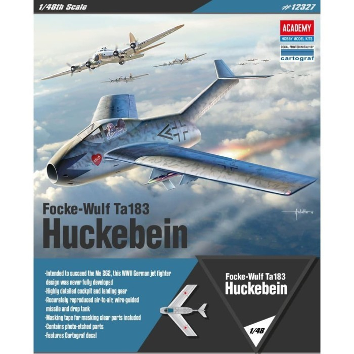 Jual Model Kit Academy Focke-Wulf Ta-183 Huckebein 12327 1/48 | Shopee ...
