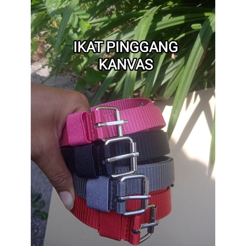 Jual ikat pinggang kanvas sabuk kain model fashion | Shopee Indonesia
